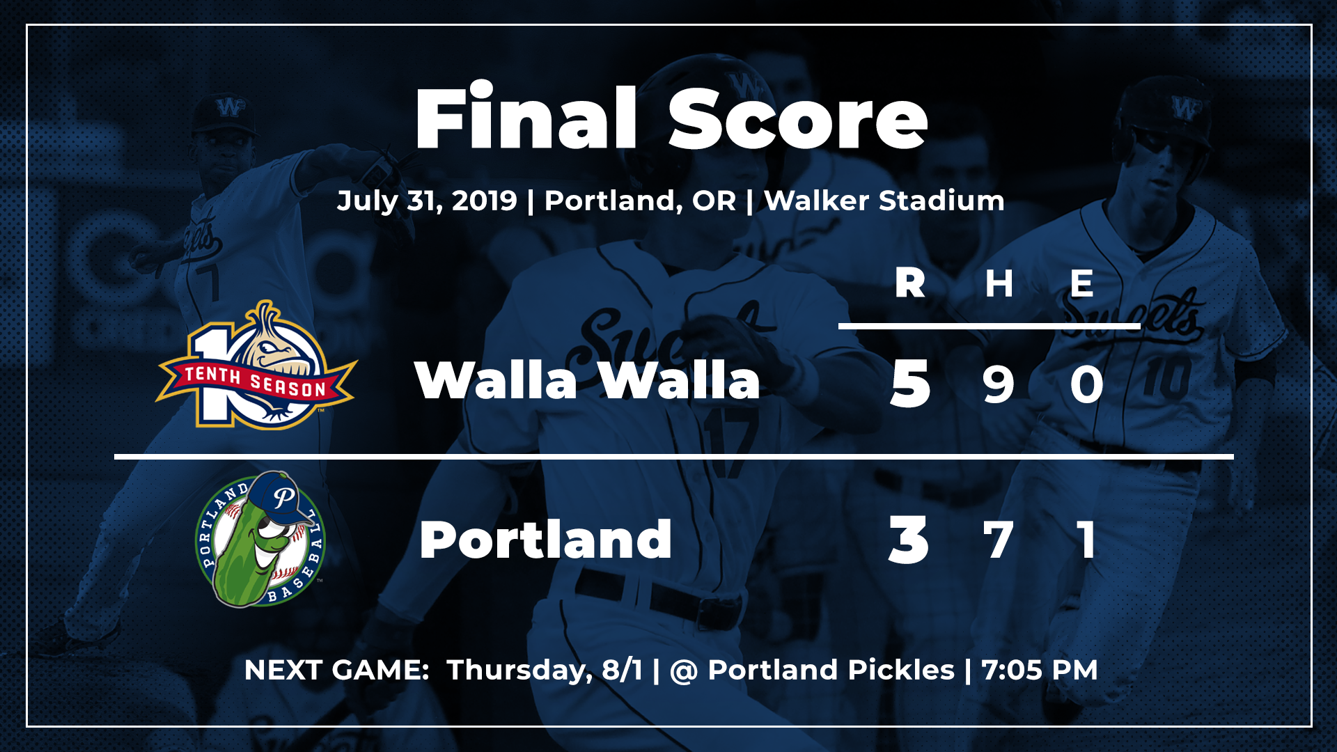 Sweets Get Even With Stubborn Pickles – Walla Walla Sweets Baseball